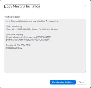 Scheduling Zoom Meetings – Information Technology – Schoolcraft College