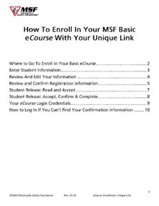 Enroll in MSF eCourse with Unique Link (with pictures)