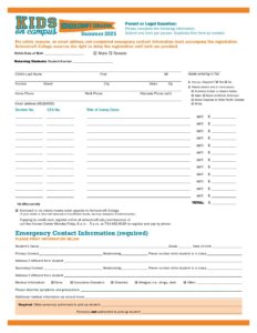 KOC 2025 Registration, Emergency Contact, and Waiver